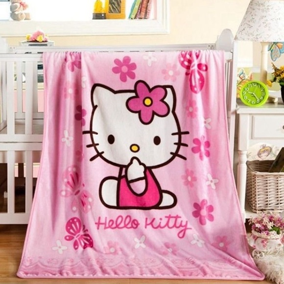 Hello Kitty | Bedding | New Hello Kitty Plush Throw Blanket 0cm X 140cm ...
